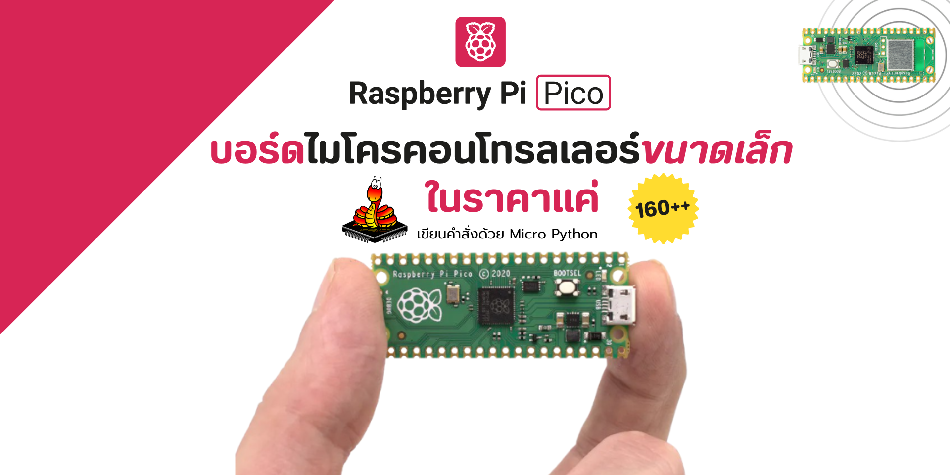 Raspberry Pi Pico บอร์ดไมโครคอนโทรลเลอร์ขนาดเล็ก ในราคาแค่ - คอร์ส เรียนเขียนโปรแกรม เด็กอายุ 6 ...